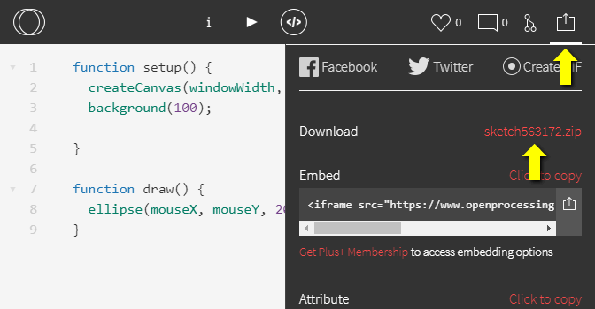 Uso di OpenProcessing | Computer Graphics Brera